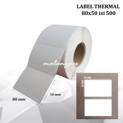 Promo Label Barcode Thermal 80x50 Isi 500 Sticker Label Resi Stiker ...