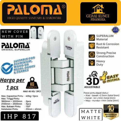 Jual ENGSEL CONCEALED INVISIBLE TANAM PINTU PALOMA CONC P40 WH IHP 817 ...