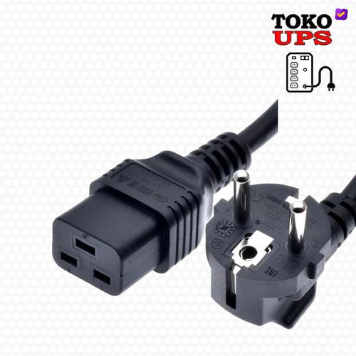 Jual Kabel Power 1.5M UPS APC PDU ATS EU-C19 Plug Schuko 3x1.5mm 16A ...