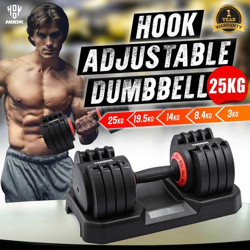 Jual Barble Angkat Beban Burbel Hook Adjustable Dumbell Set 25kg Barbel ...