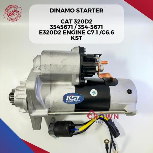 Jual Dinamo Starter CAT 320D2 KST 3545671 / 354-5671 E320D2 C7.1 /C6.6 ...