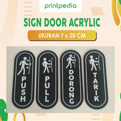 Jual Sign Door Acrylic Pintu Tarik Dorong Akrilik Tulisan Label Print ...