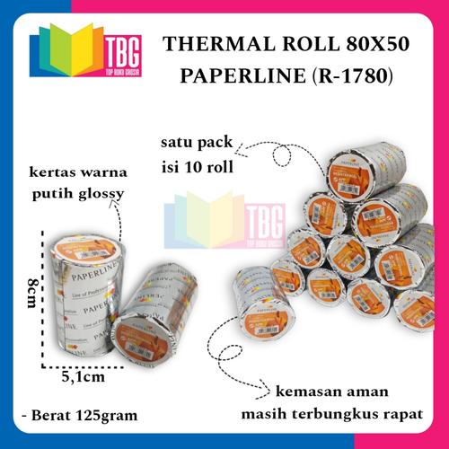 Jual THERMAL ROLL 80X50 PAPERLINE KERTAS ROLL STRUK KASIR - Kab ...