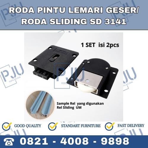 Jual RODA PINTU LEMARI GESER / RODA PINTU LEMARI SLIDING SD 3141 HARFIT ...