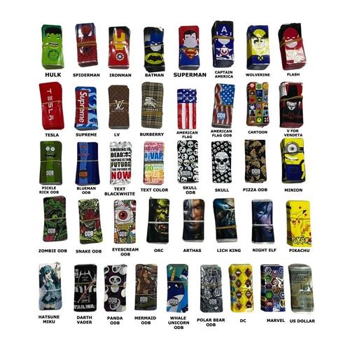 Jual CHARACTER BATTERY WRAP 18650 SLEEVE PVC PLASTIK BATERAI BATERE ...