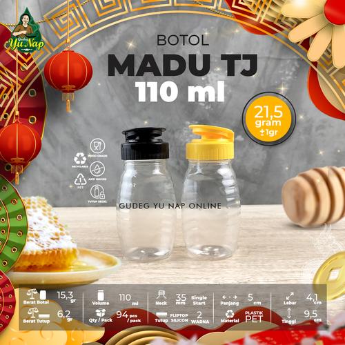 Jual Botol Madu TJ 110 ml - Kemasan Wadah Toples Madu Tutup Fliptop ...