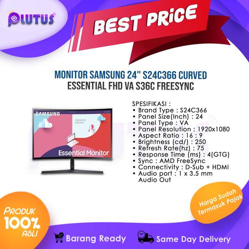 Jual Monitor Samsung 24" S24C366 Curved Essential FHD VA S36C FreeSync - Jakarta Pusat - PLUTUS ...