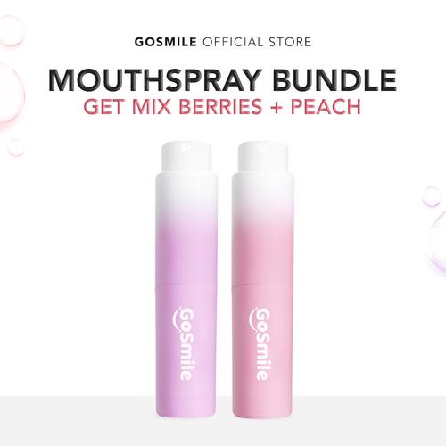 Promo GoSmile NEW BUNDLE 2 Mouthspray Mix Berries dan Mouthspray Peach ...