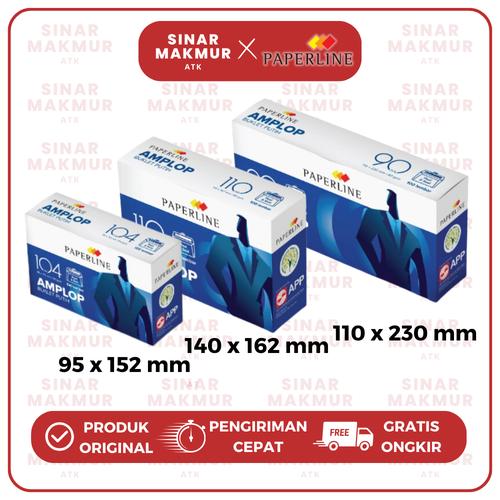 Jual Amplop Polos Putih/White Envelope PPS 104/110/90 Paperline (Pak ...