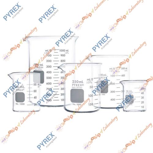 Jual PYREX Beaker Glass Low Form, Double Scale, 10 mL - 4000 mL - 30 mL ...