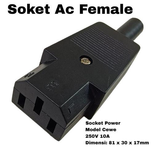 Jual Socket Power Komputer Soket AC Female Computer Colokan Power 250V ...