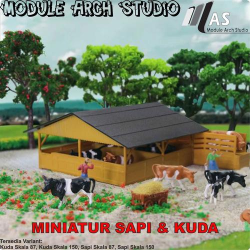 Jual Miniatur Kuda & Sapi - Maket Hewan Peternakan - Kuda Skala 87 ...