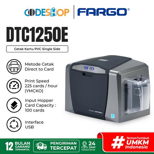 Promo Printer ID Card Fargo DTC1250E Single Side Cetak Kartu PVC 300dpi ...