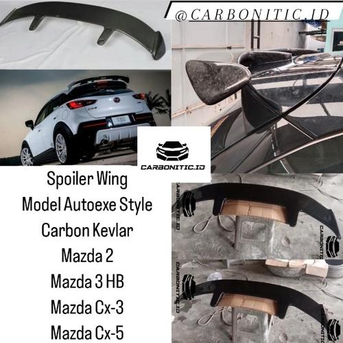 Jual Spoiler Wing Model Autoexe Mazda 2 3 Hatchback | Mazda Cx3 | Mazda ...