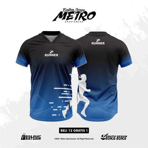 Jual Jersey Running Custom Free Nickname Free Design Full Printing - S ...