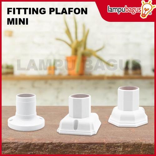 Jual RG Fitting Lampu Plafon Minimalis / Fitting Plafon Mini E27 - Segi ...