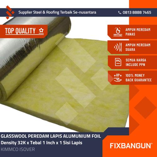 Jual Glasswool Peredam Lapis Aluminium Foil 16K 24K 32K 1 inch SINGLE ...