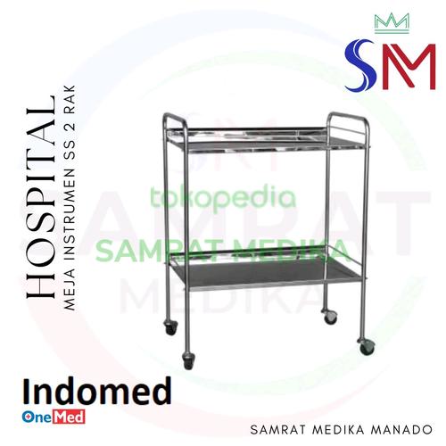 Jual Meja Instrument Stainless Steel 2/3 Rak INDOMED - 3 Rak Stainless ...