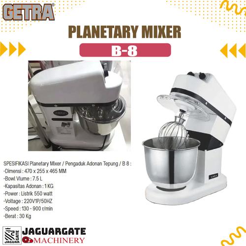 Jual Planetary Mixer Getra B-8/ Pengaduk Adonan Tepung / Mixer Roti ...