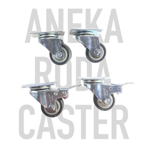 Jual Roda etalase rak TPR / Karet, 1,5 inch , 1.5 in Raven Caster 1 set ...