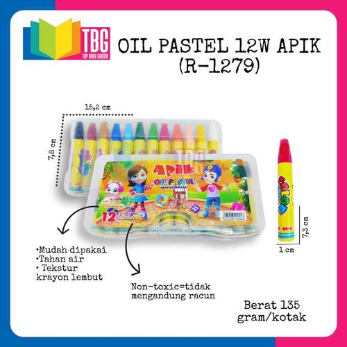 Jual OIL PASTEL 12W APIK/ KRAYON MURAH / KRAYON ISI 12 / CRAYON /OIL ...