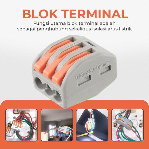 Promo Terminal Block Konektor Sambungan Kabel Listrik 1 Pcs PCT-213 ...