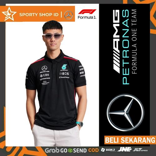 Jual Kaos Polo Shirt Olahraga Sport Racing Formula F1 Pria Mercedes AMG ...