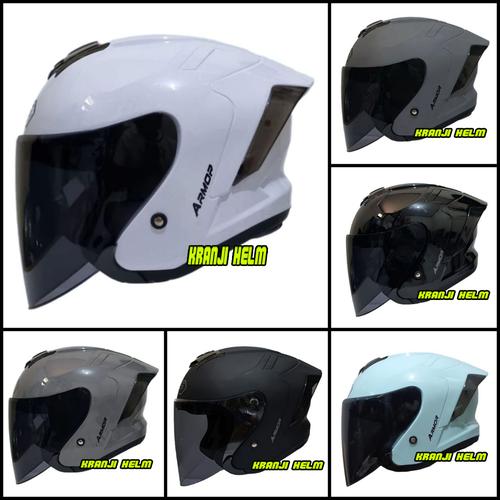 Jual Helm js armor solid half face original sni spoiler 3d - Putih ...