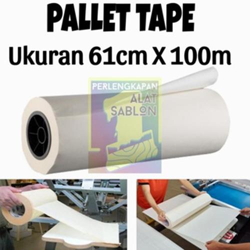 Jual PALLET TAPE MEJA SABLON 61CMX100M PEREKAT PAPAN PALET 1 ROLL ...