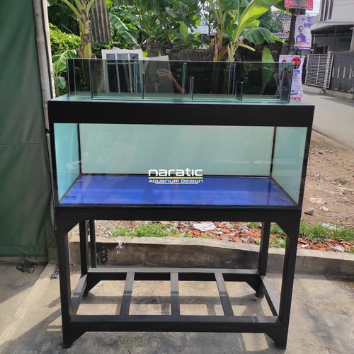 Jual Aquarium fullset 120x50x50 10mm rak holo 4x6 biru-putih - Jakarta ...