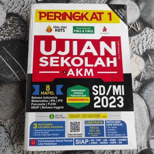 Jual Buku Peringkat 1 Ujian Sekolah AKM - SD/MI 2023 - Original - Kab ...