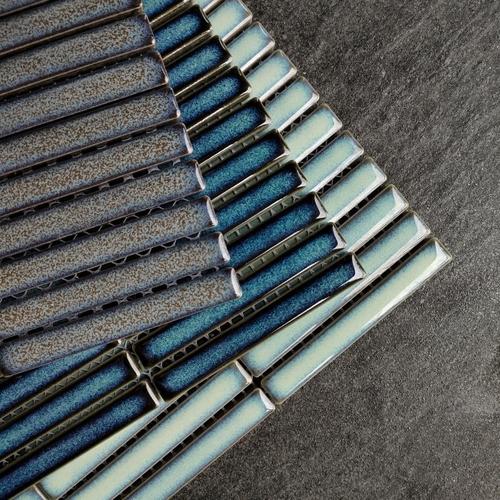 Jual Backsplash Shower Tiles Kit Kat Type Blue Grey Kit Kat Striped ...
