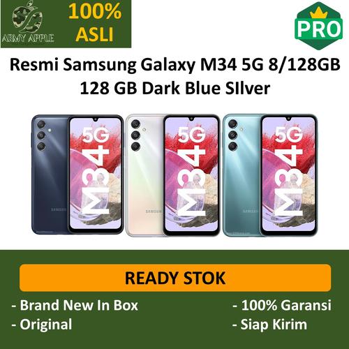 Jual Samsung Galaxy M34 5G 8/128GB 128 GB Dark Blue SIlver (RESMI ...