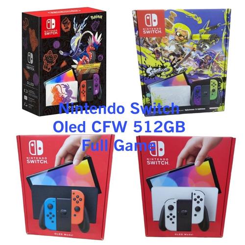 Jual Console Nitendo Switch Oled White Memori 512GB Isi Game Full ...