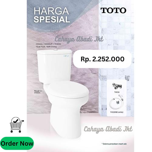 Jual Closet Toilet TOTO - CW422J / SW422JP Dual Flush + THX58 + THX20NB ...