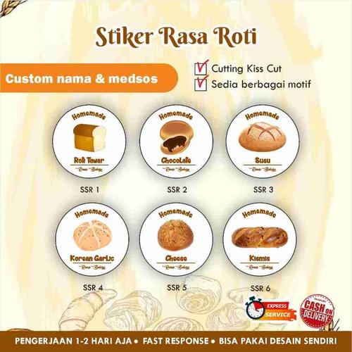 Jual Stiker Cromo Rasa Roti / Stiker kemasan makanan / Label / Label ...