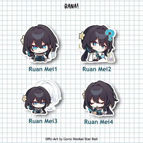 Jual Stiker RUAN MEI Honkai Star Rail Satu Paket Vinyl Waterproof ...