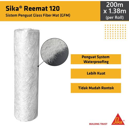 Promo Sika Reemat 120 Serat Fiber Waterproofing Fiberglass matt 200x1 ...