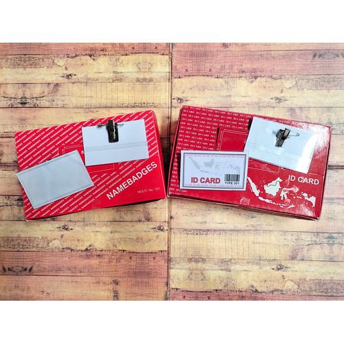 Jual Name Tag Multi dengan Peniti danJepit buaya - Namebadges Dos Merah ...