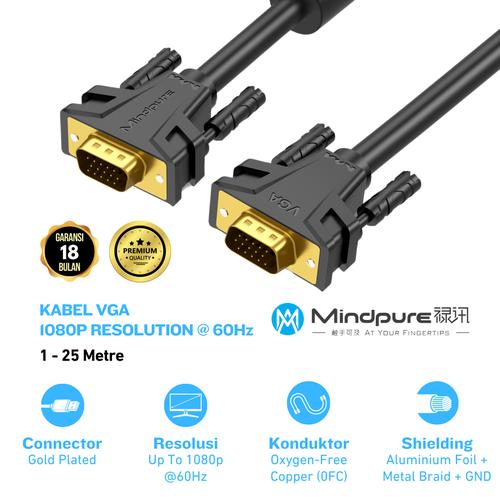Jual Kabel VGA 1080p 60Hz Gold Plated Monitor LCD & LED | Cables Cable ...