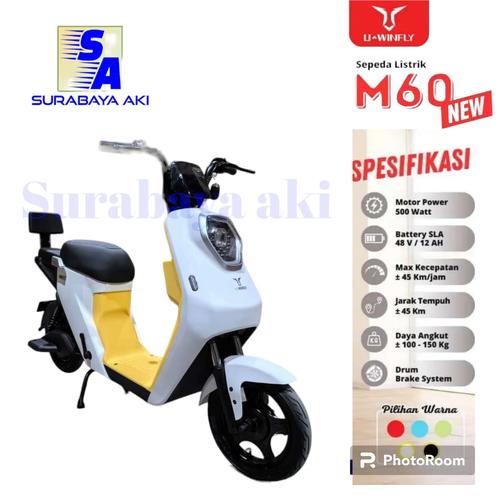 Jual SEPEDA LISTRIK M60 UWINFLY NEW SERIES M60 48V 12AH M60 UWINFLY ...