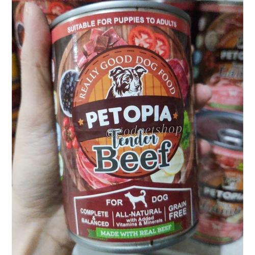 Jual Petopia Tender BEEF Kornet Anjing 380 gram dogfood dewasa anakan ...