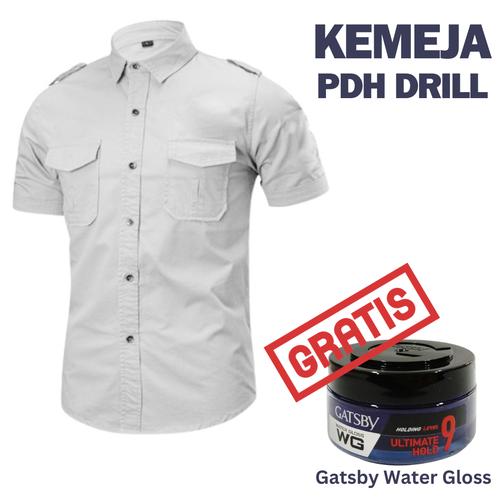Jual Seragam PDH Putih Polos Pria Lengan Pendek - Baju PDH Jumbo XXL ...