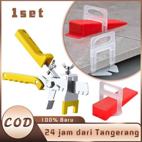 Jual Paket Tile Leveling System Isi 100 Tile Spacer Clips Wedge 1 Tang ...