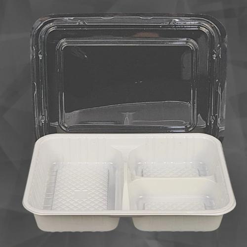 Jual Tray Bento 3 Sekat PUTIH/mika bento/Kotak Bento/Lunch Box ...