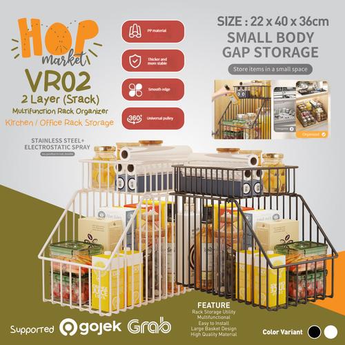 Jual HOP VR02 Rak 2 Layer Serbaguna di Meja Dapur Bumbu Rack, Sink ...