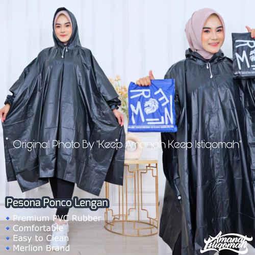 Jual ORIGINAL Pesona Ponco Mantol Jas Hujan PVC - Pesona Black ...