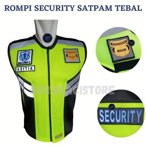 Jual Rompi Security Tebal Terbaru Rompi Satpam Double Mesh - XXL ...