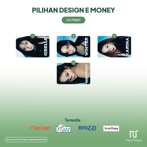 Jual Kartu Emoney Custom AESPA Emoney Flazz Brizzi Tapcash E-Toll Print UV - Emoney, STANDAR ...