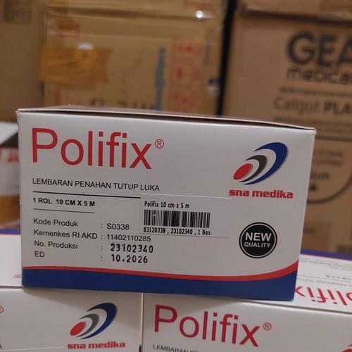 Jual polifix 10cm x 5m/plester lembaran penutup luka polifix 5cm x 1 m ...